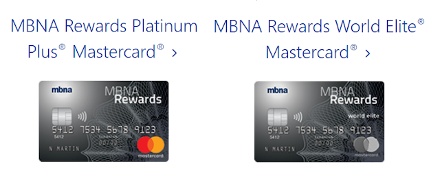 MBNA Rewards 系列信用卡简介