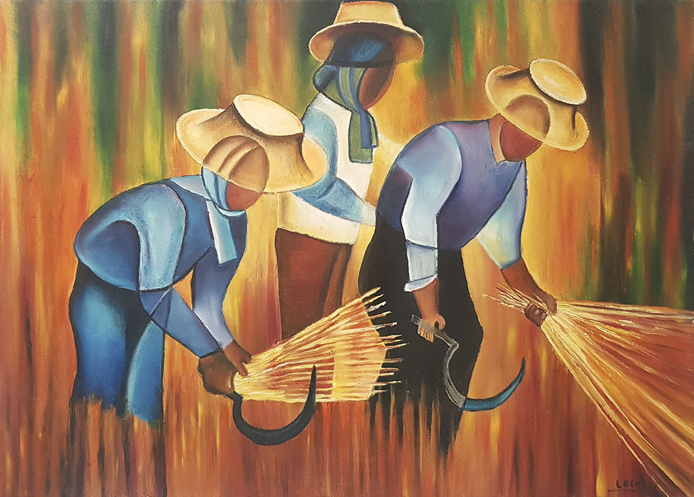 Luz y artes: Segadores. Un obra de arte decorativo