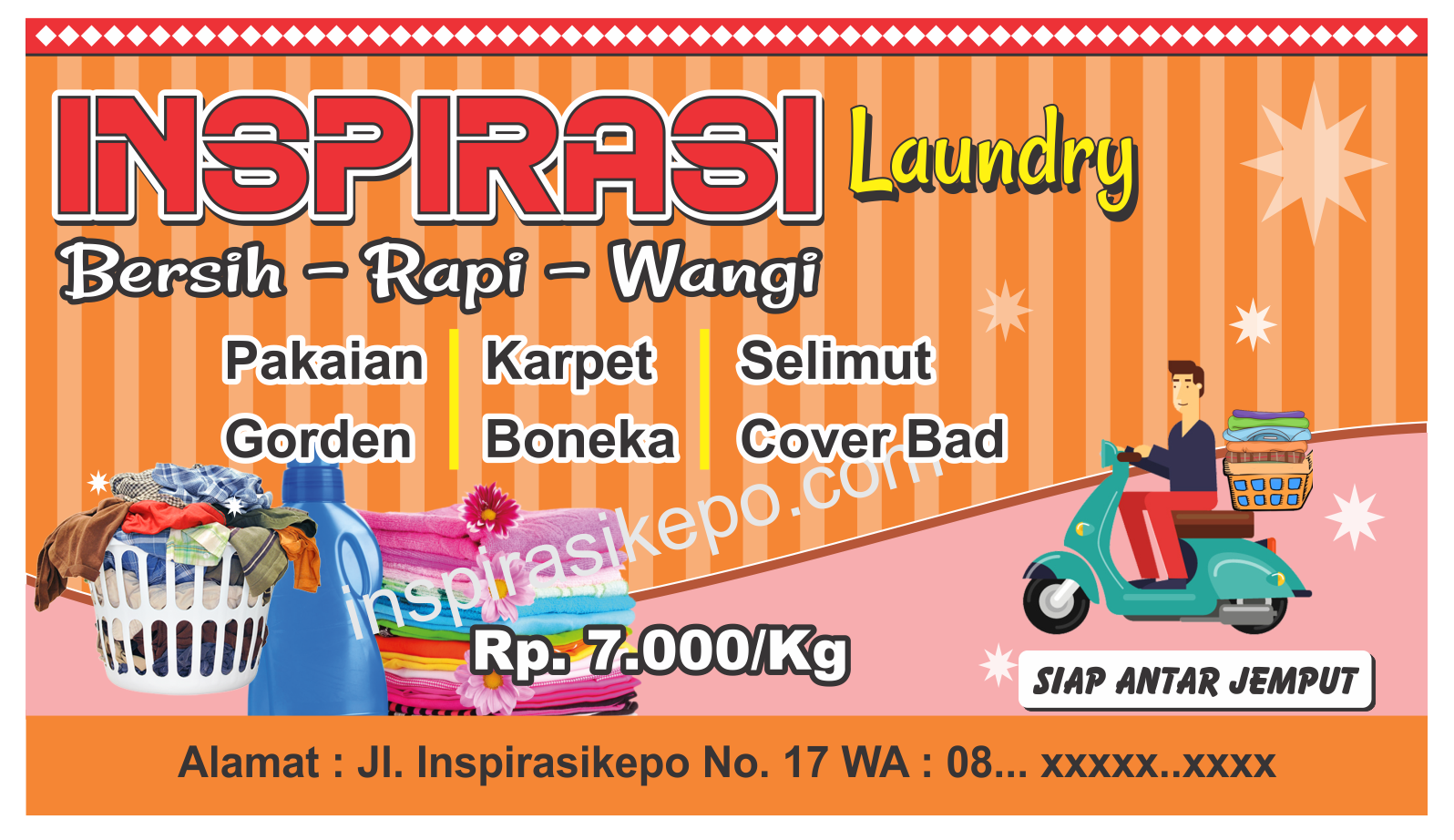 Download spanduk laundry cdr