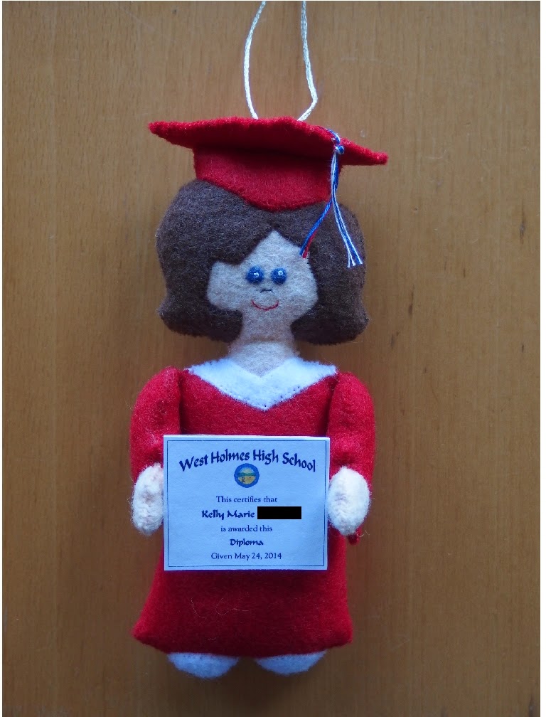 Fans of Carolyn DeAngelis Felt Ornaments: Graduate Pattern Mortarboard ...