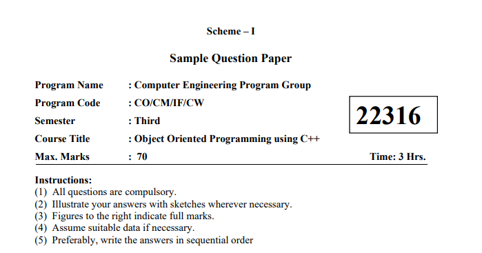 22316--Sample-question-paper--Object-Oriented-Programming-using-C++ I ...
