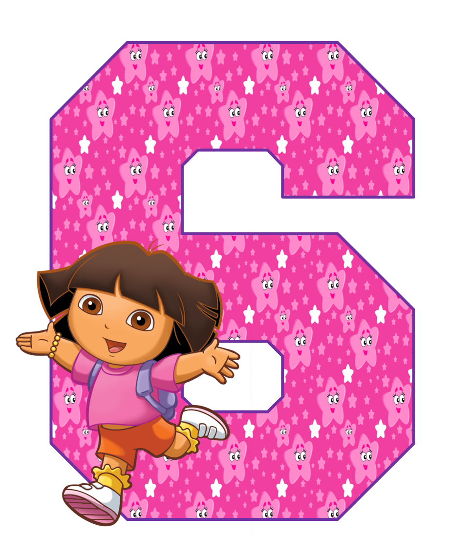 Kits imprimibles gratis : Números de Dora La Exploradora