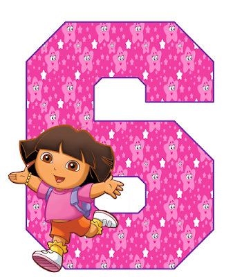 Kits imprimibles gratis : Números de Dora La Exploradora
