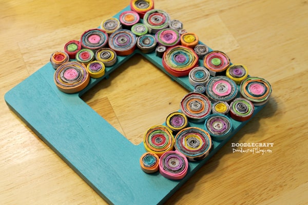 Upcycled Rolled Paper Frame DIY Craft!