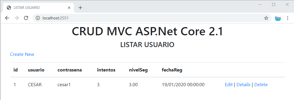 ASP.NET Core - CRUD en MVC con C# - Parte 3