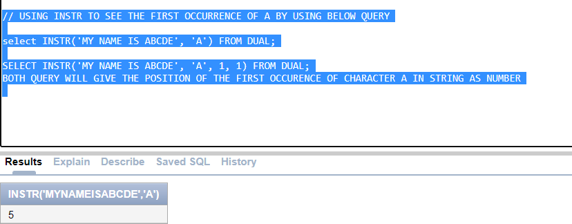 SUBSTR and INSTR Character Function in Oracle #DOTC_MDB