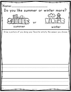 Ms. Moran's Kindergarten: January Writing Prompts and a Freebie!