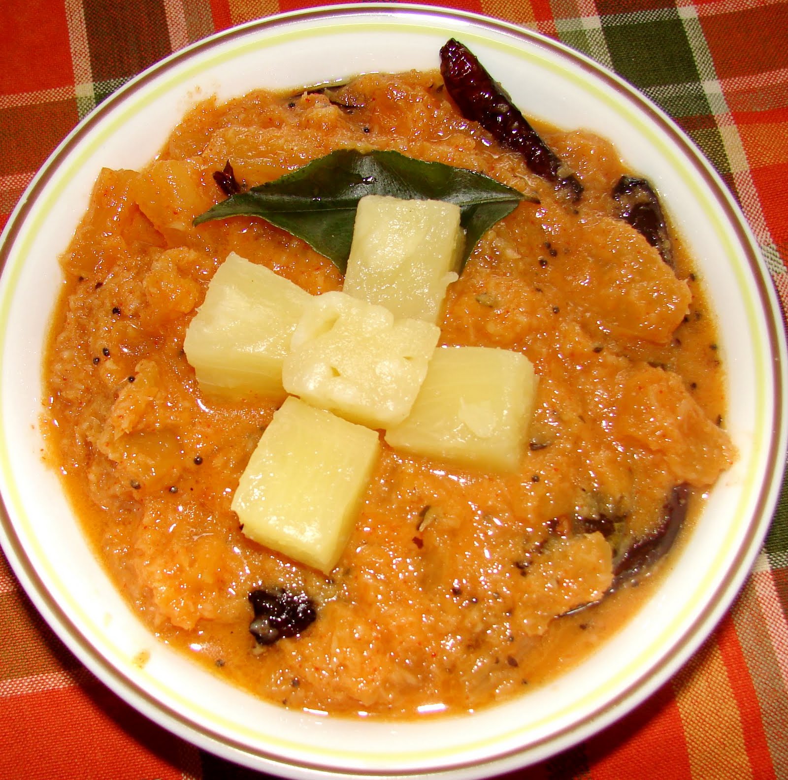 Pineapple Madura (sweet) Pachadi