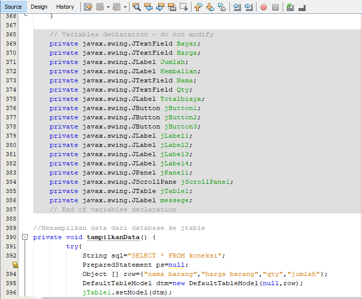 Coding Java Menggunakan Netbeans: KASIR SUPERMARKET DENGAN MENGGUNAKAN ...