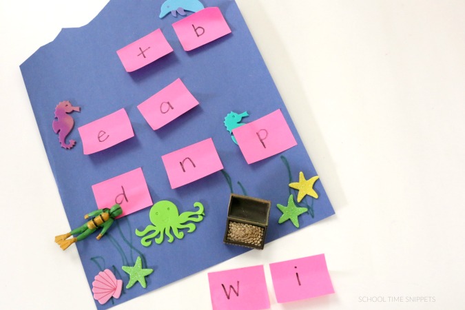 Hands-on Reading Game: Diving for Treasure | School Time Snippets