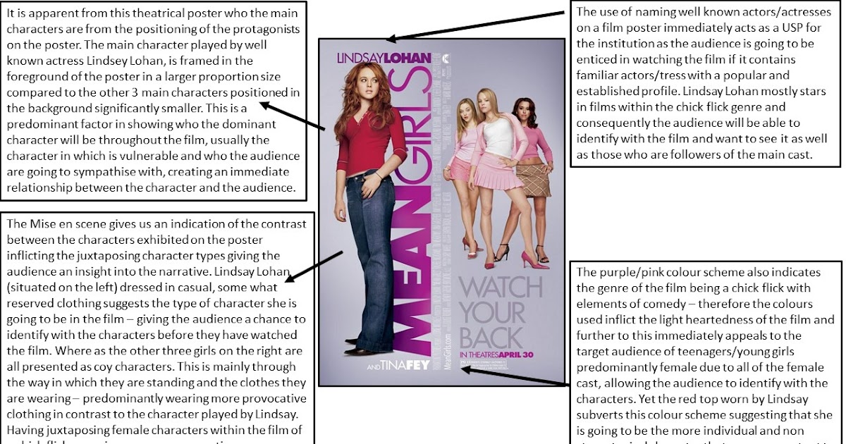 Emma Eustace G324 : Poster Analysis: Mean Girls (2004)