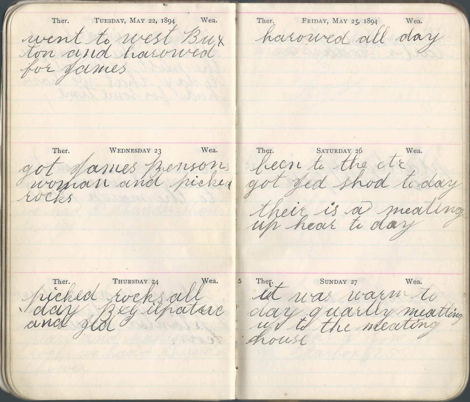Heirlooms Reunited: May Entries in the 1900 Diary of John Foss ...