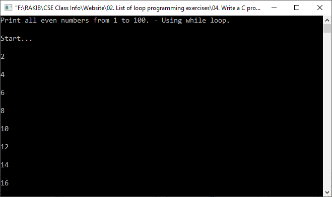 See System Code 04 Write A C Program To Print All Even Numbers From 1 See System Code 04 Write A C Program To Print All Even Numbers From 1