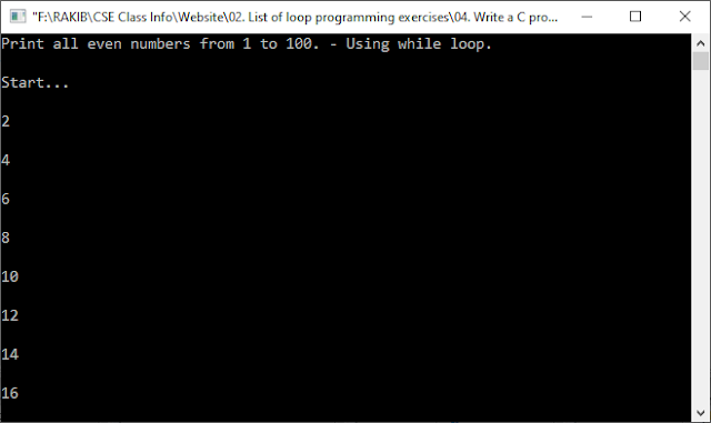 See System Code 04 Write A C Program To Print All Even Numbers From 1 See System Code 04 Write A C Program To Print All Even Numbers From 1
