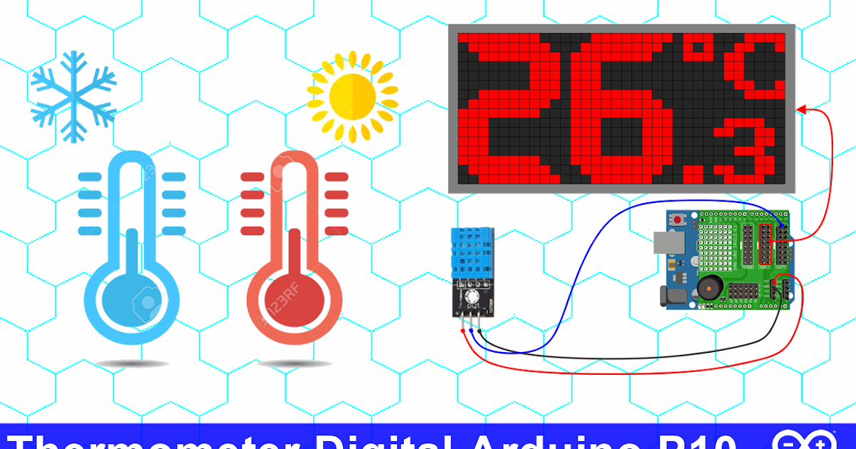 Membuat Thermometer Display P10 Menggunakan Arduino Uno + DH11 - Dicky B_Mz