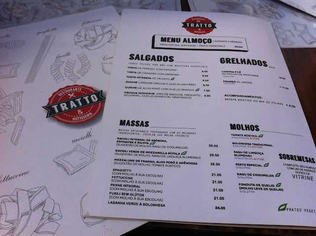 Menu Floripa: Tratto Restaurante & Rotisseria