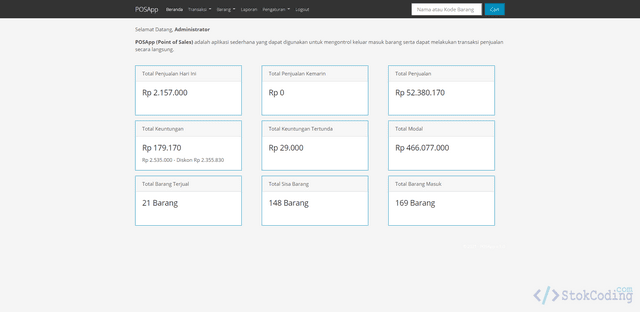 Aplikasi Penjualan Elektronik Berbasis Web (Codeigniter)