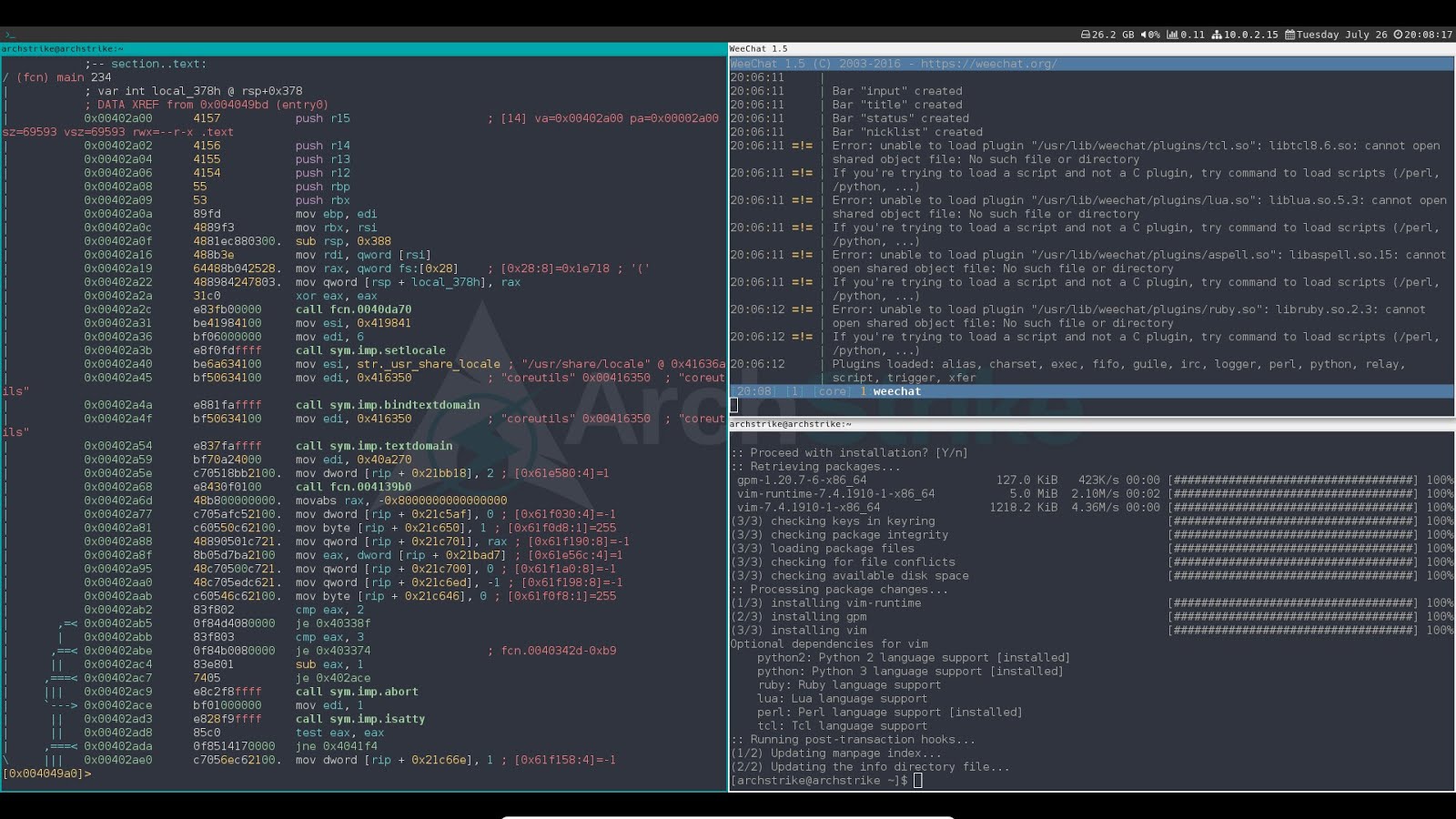توزيعة أرش لينكس لاختبار اختراق والأمن المعلوماتي ArchStrike