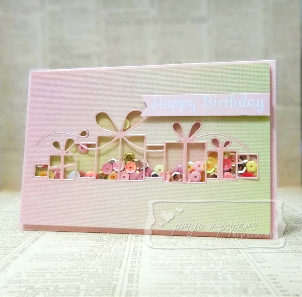 Priya and Papers: Ombre Birthday Card