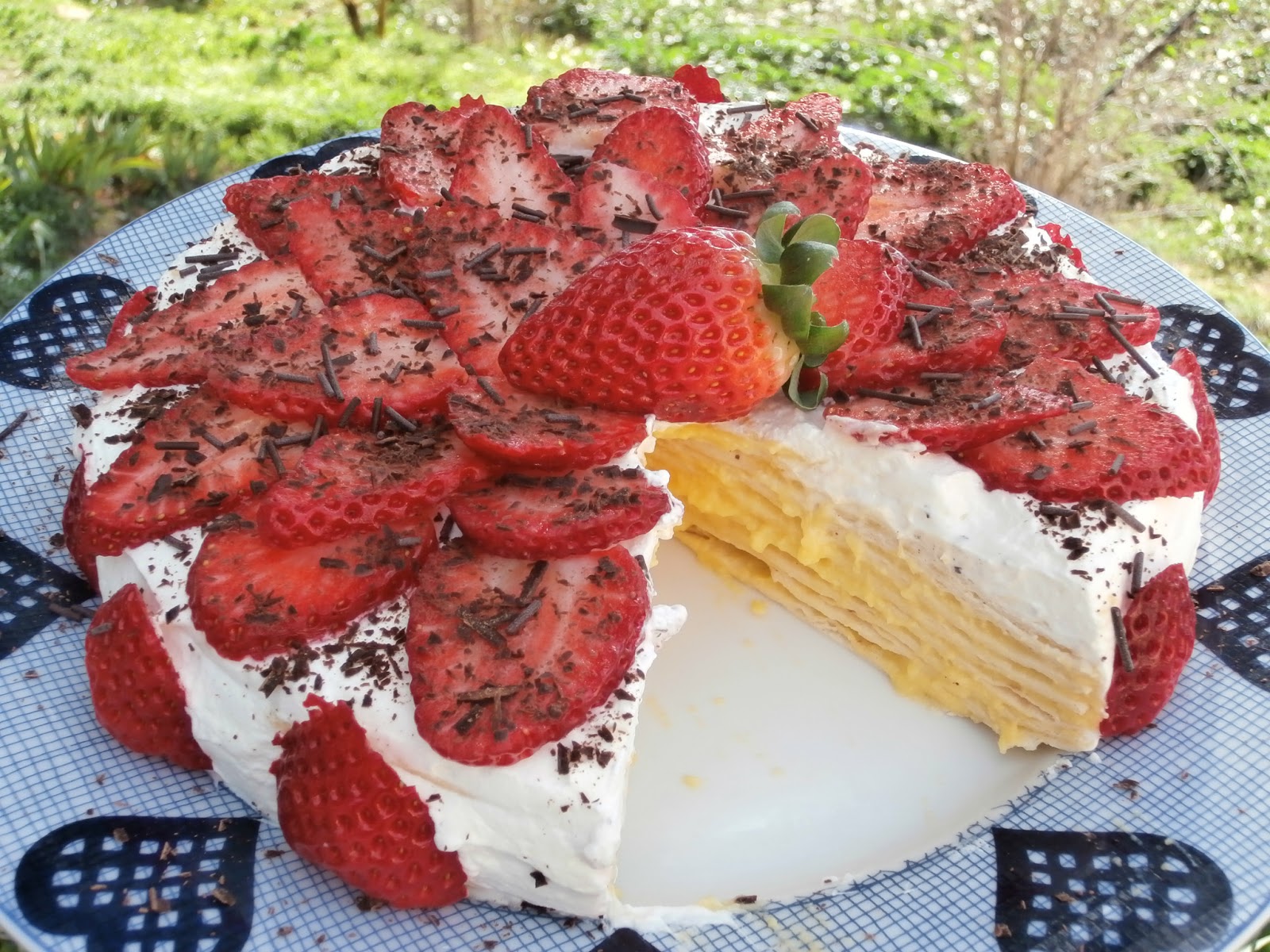 Las recetillas de Isa: Tarta de obleas y crema pastelera