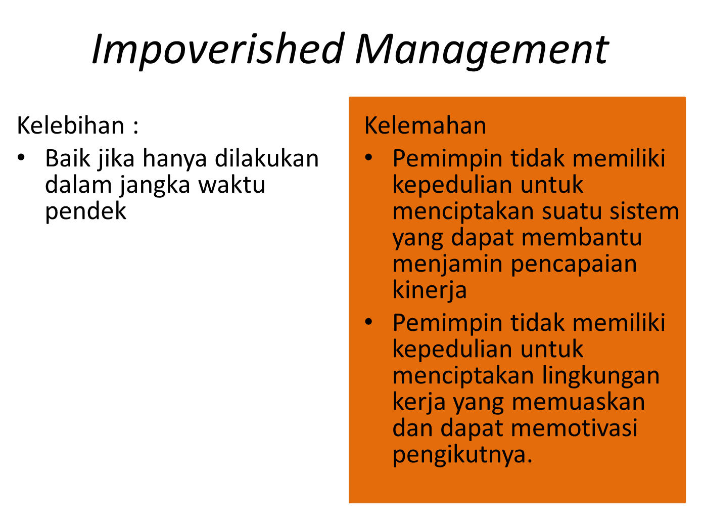 Blake and Mouton's Managerial Grid