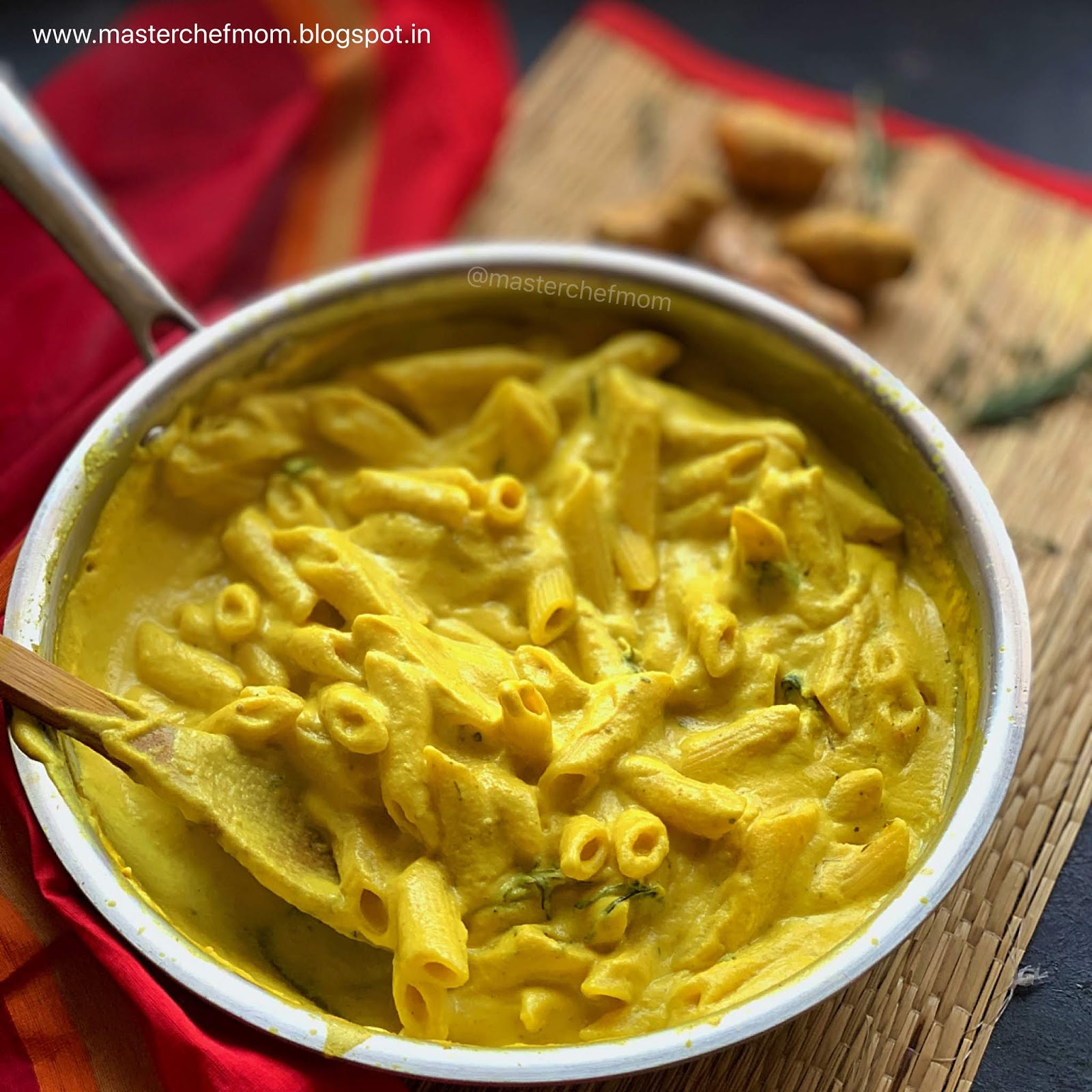 MASTERCHEFMOM: Masterchefmom's Golden Pasta |Turmeric Pasta | Creamy ...