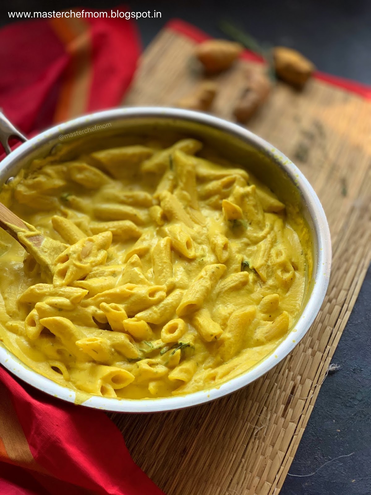 MASTERCHEFMOM: Masterchefmom's Golden Pasta |Turmeric Pasta | Creamy ...