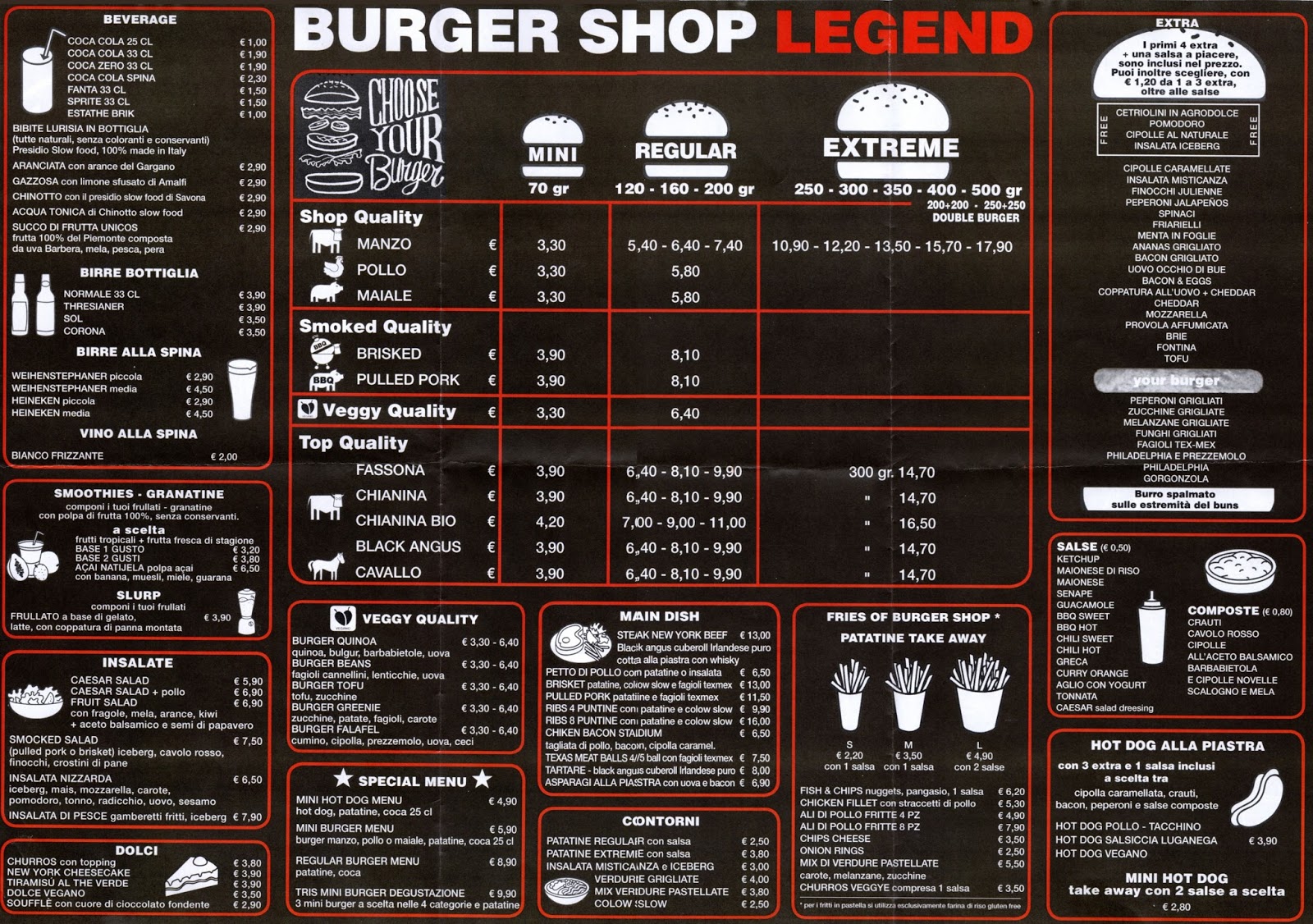 Menu e Prezzi: Hamburgeria BURGER SHOP 0381 in via De Amicis 16 a Vigevano
