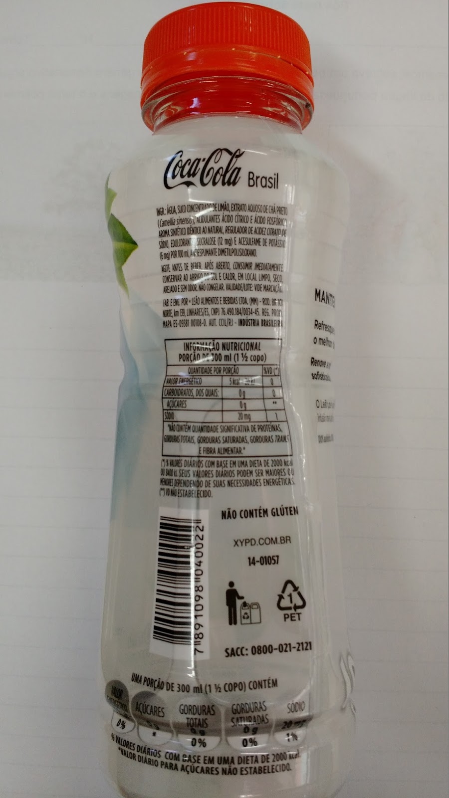 Estadual Química: Decifrando rótulos: Ice tea limão