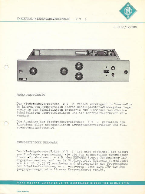 Neumann WV2 – the holy grail – M & S | Ultimate High-Fidelity