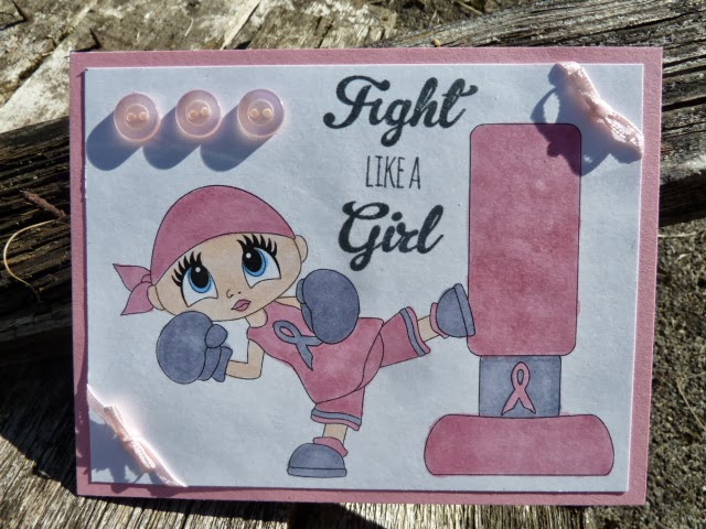 Designs by Dragonfly: Thinking of You Card ~ Fight Like A Girl (post #1)