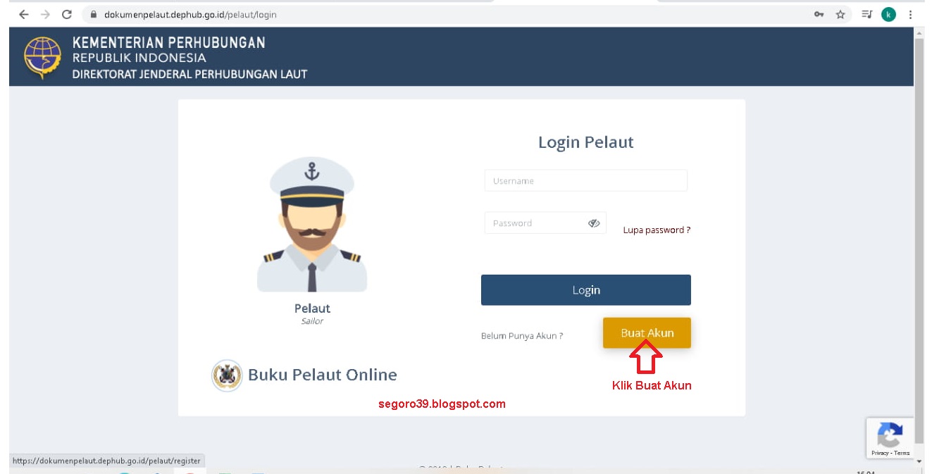 Cara Buat Akun Buku Pelaut Online - Info Kepelabuhan dan Pelayaran