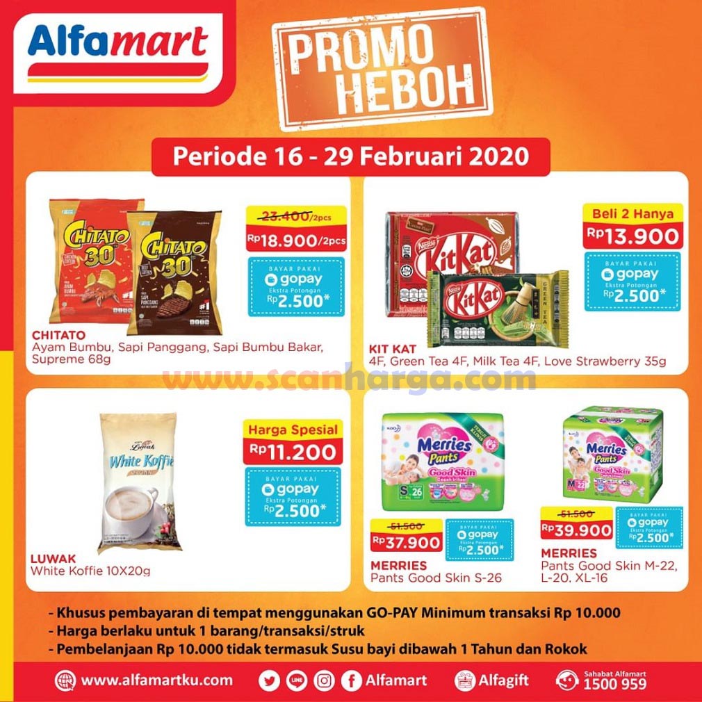 ALFAMART Promo HEBOH Periode 16-29 Februari 2020 - scanharga