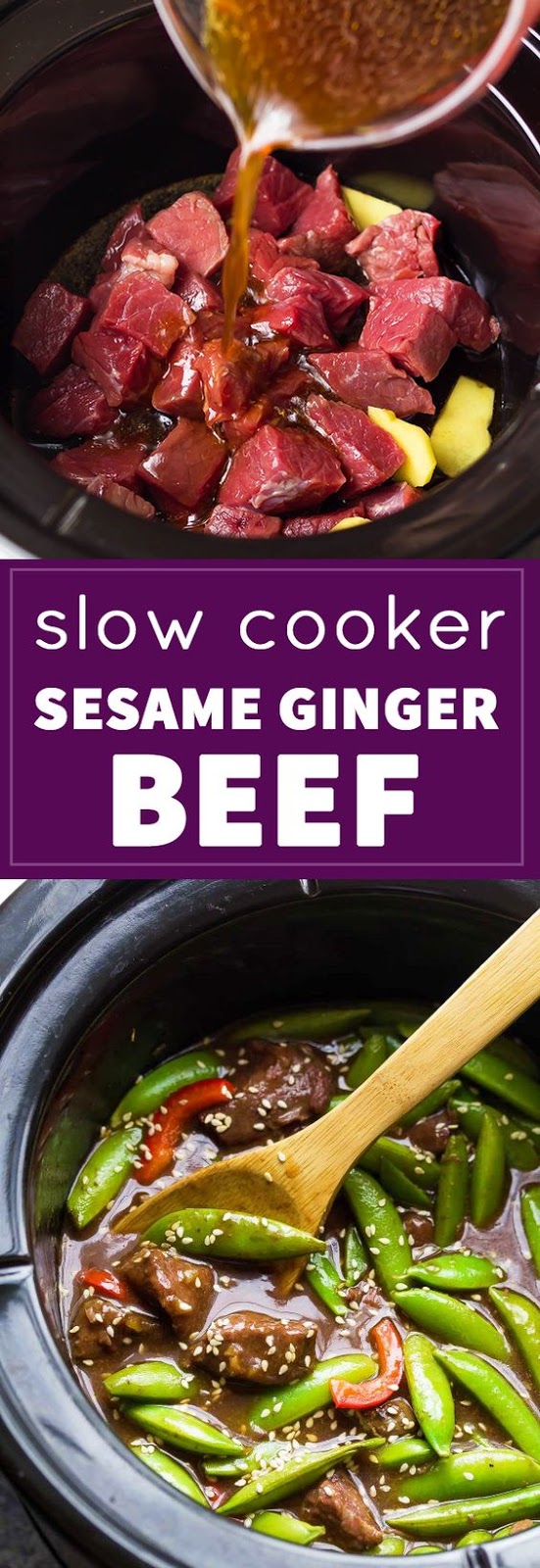 Amazing Slow Cooker Sesame Ginger Beef with Snap Peas!!! | mother's recipes