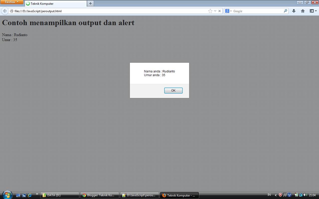 suryandari: Pengertian Fungsi dan Perintah-perintah dalam JAVASCRIPT