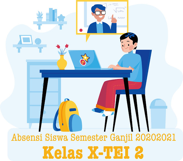 Absensi Siswa X - TEI 2 Bahasa Inggris Ganjil 20202021 - Sukrisno Nino