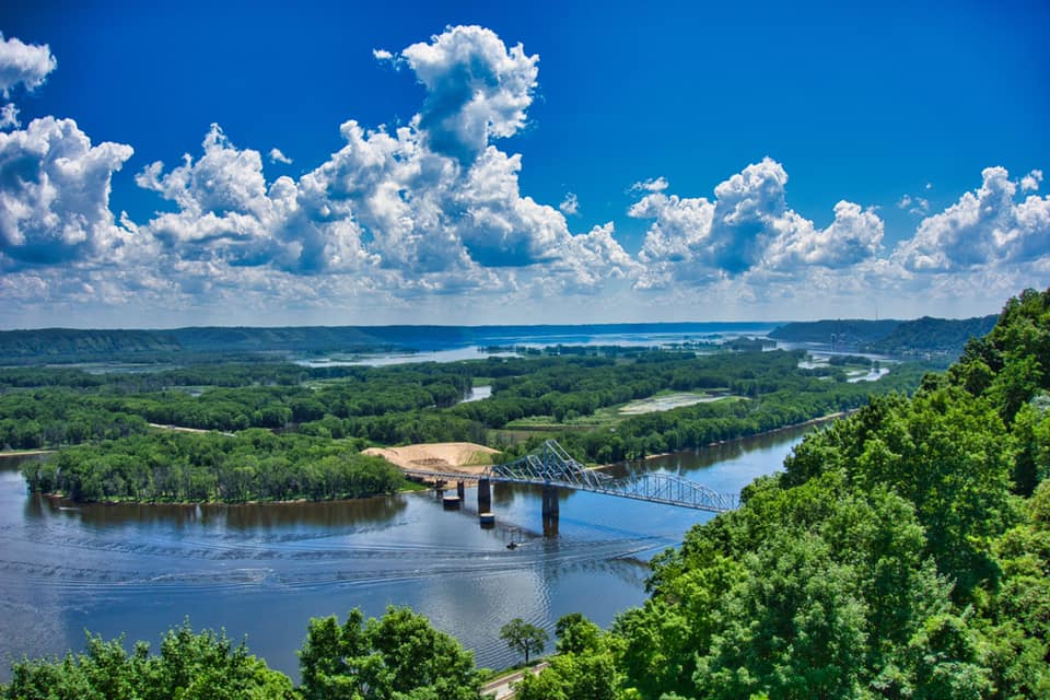 Industrial History: 1931 WI-82 Black Hawk Bridge over Mississippi River ...