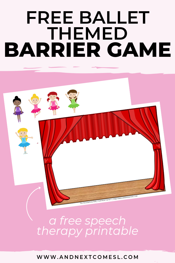 Free Printable Ballet Barrier Game for Speech Therapy | And Next Comes ...