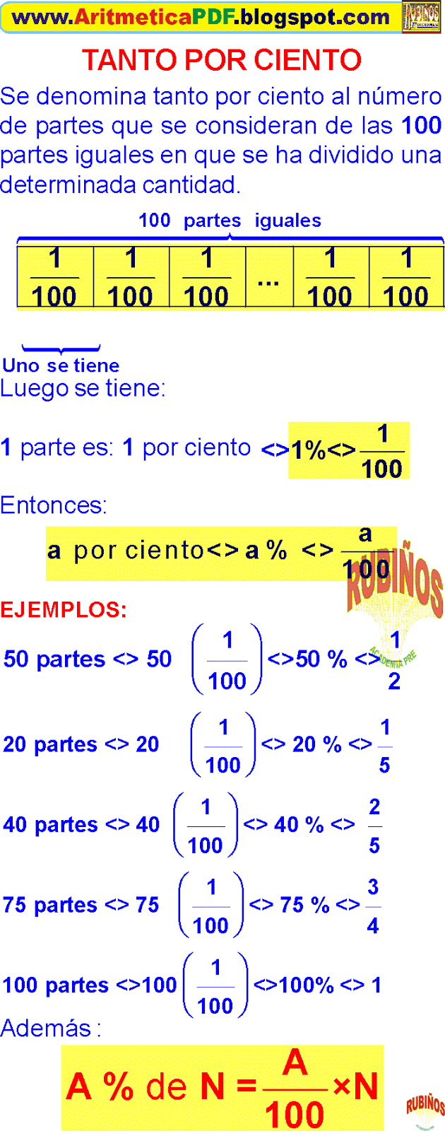 TANTO POR CIENTO PROBLEMAS RESUELTOS