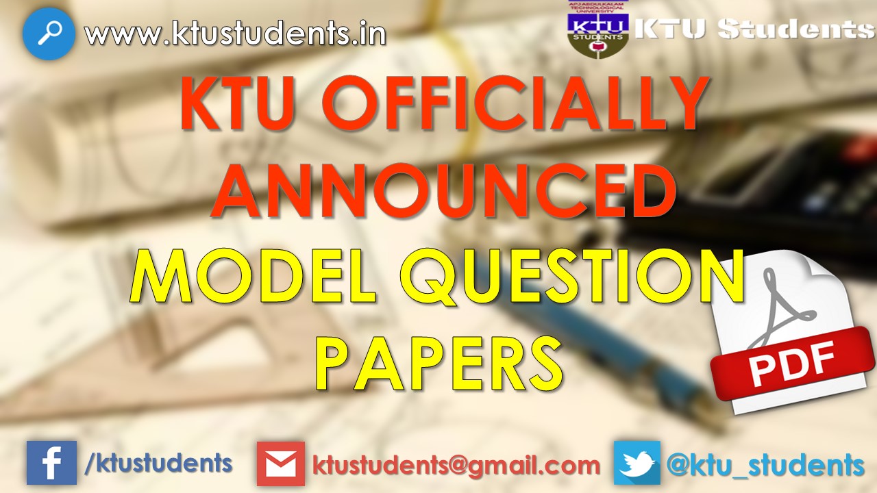 KTU Officially Announced S4 Model Question Papers | KTU Students ...
