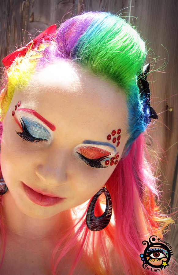 Bumzigana's World of Creativity: Red, White, and Blue Sequin Makeup ...