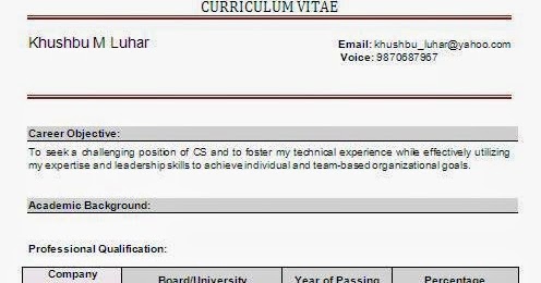 curriculum vitae dictionary