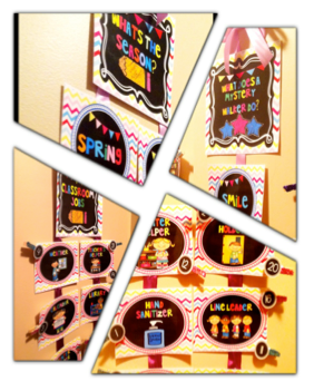 Just Wild About Teaching: DIY Glitter Pins & Chalk & Chevron Classroom ...