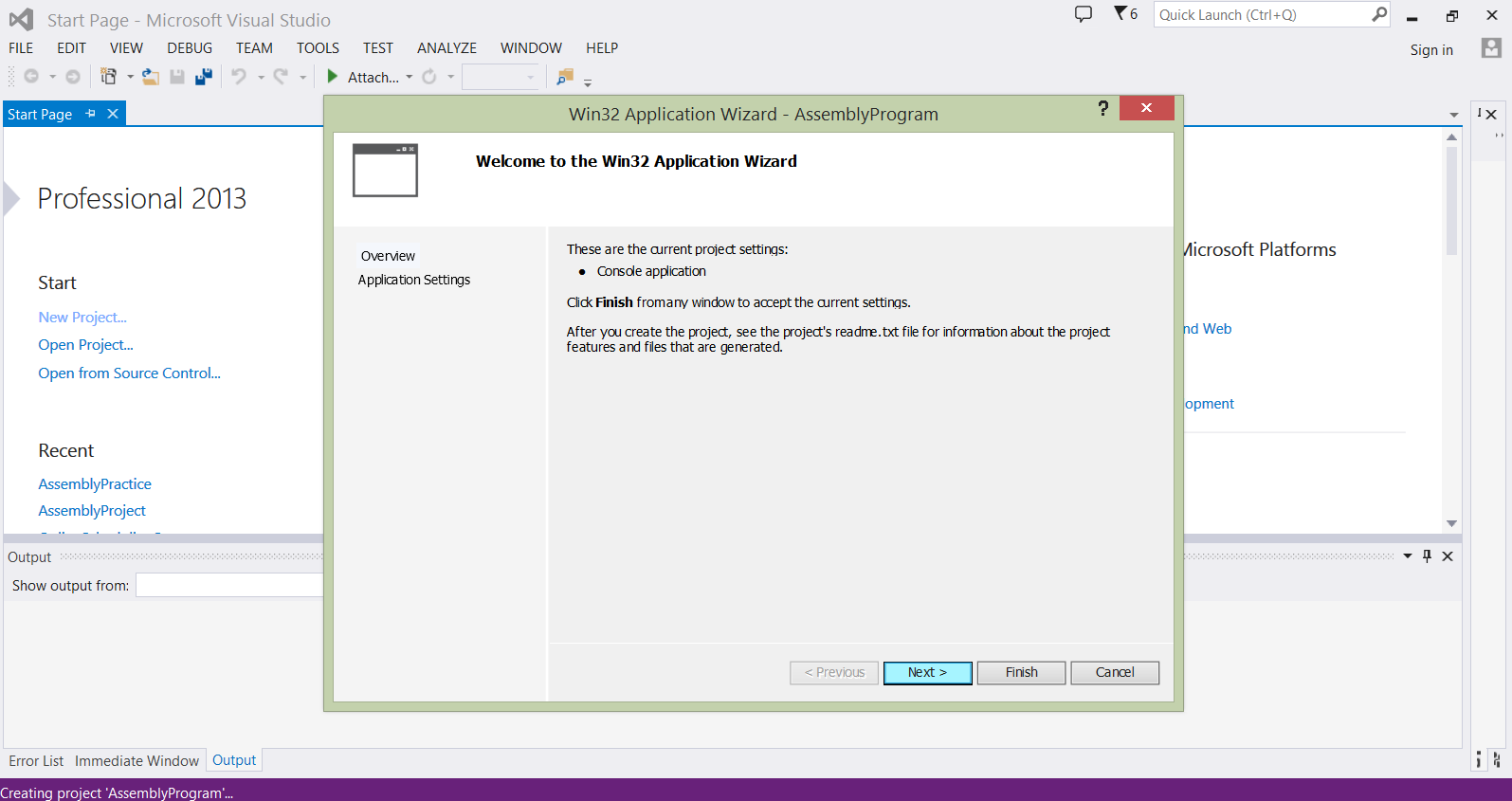 Run your first program in Assembly Language using Visual Studio