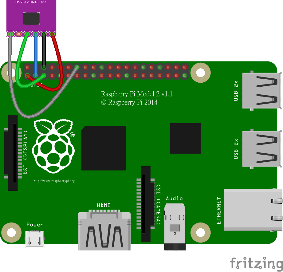 Raspberry Pi 筆記(65)：大氣壓強度(高度計)感測模組 GY-BMP/E280