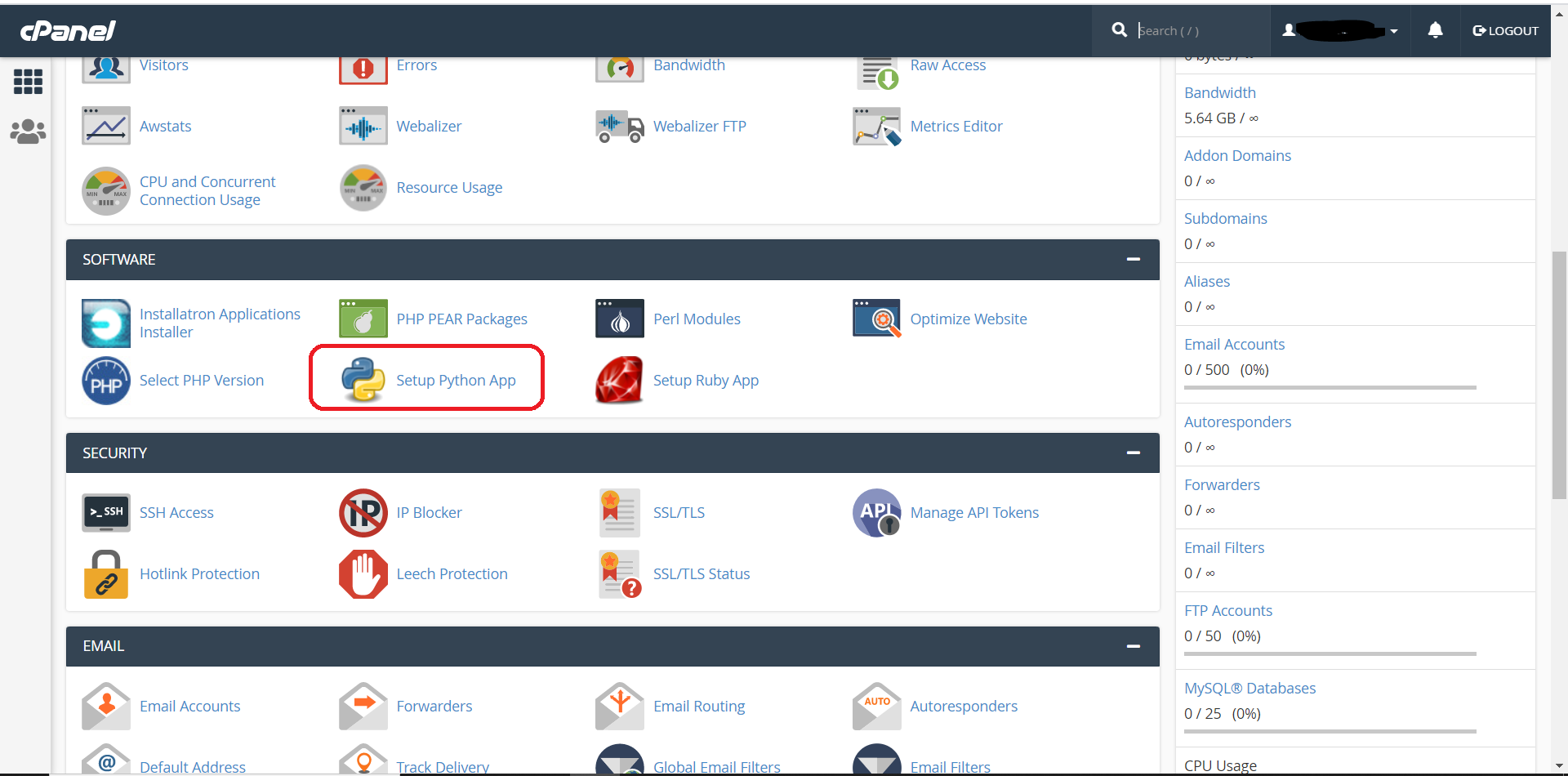 การติดตั้ง Python Flask web framework บน Cpanel ( Godaddy Shared Hosting )
