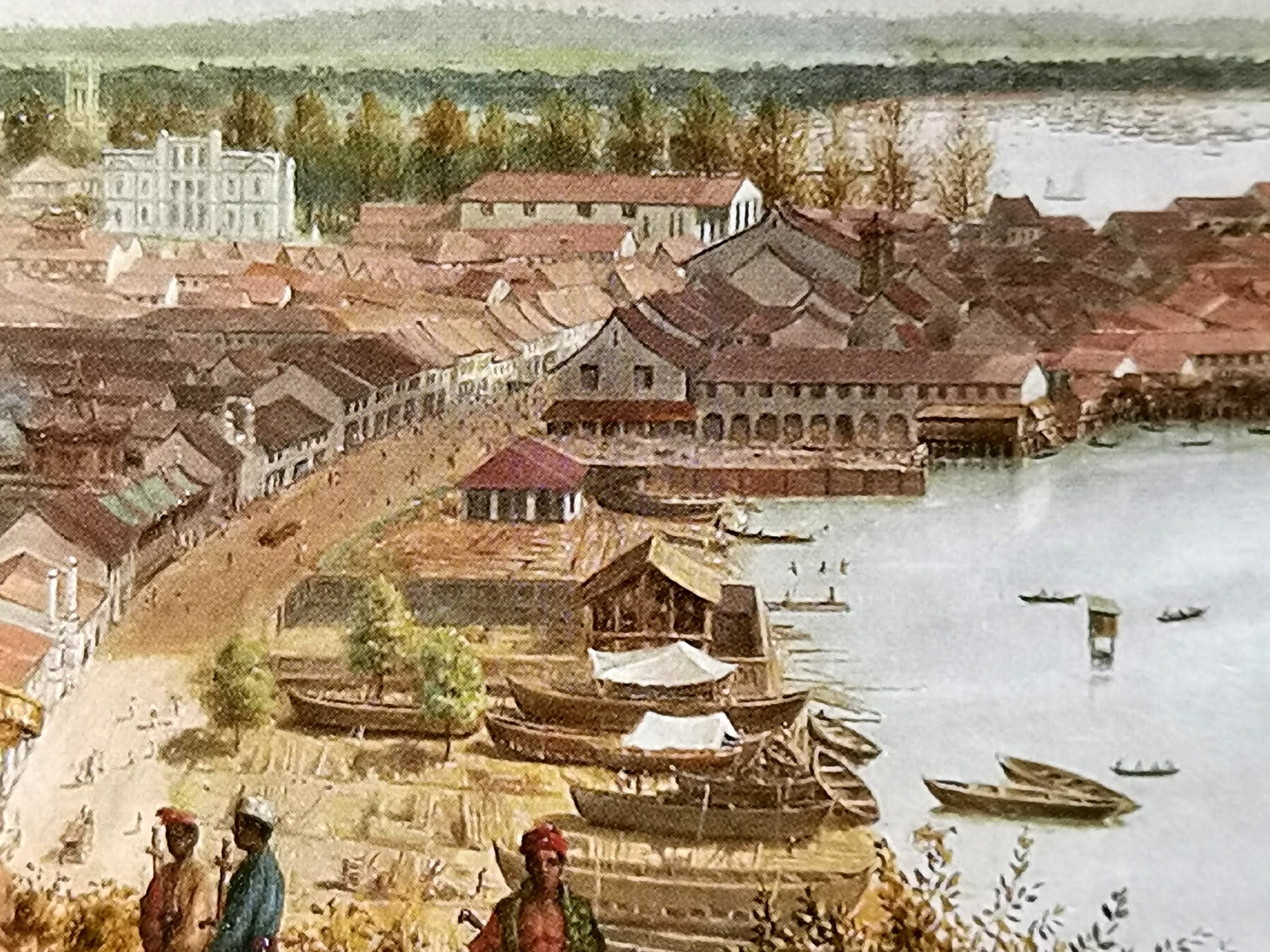 Singapore in the 1850s as seen from Mount Wallich by Percy Carpenter ...
