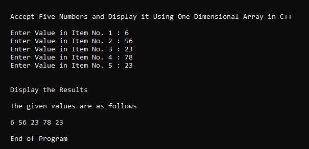 Free Programming Source Codes And Computer Programming Tutorials Accept Five Numbers And