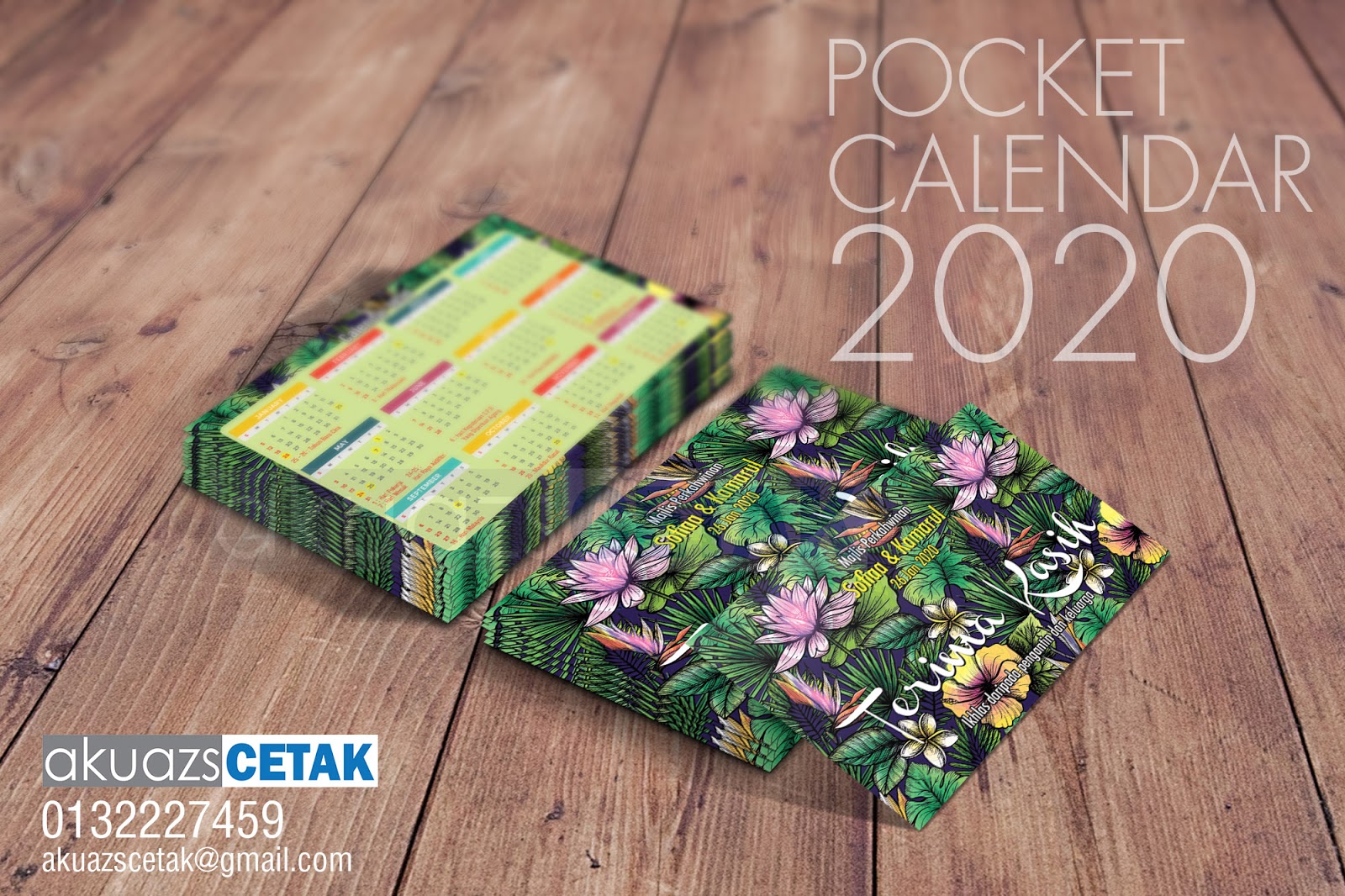 AKUAZS CETAK: POCKET CALENDAR DESIGN