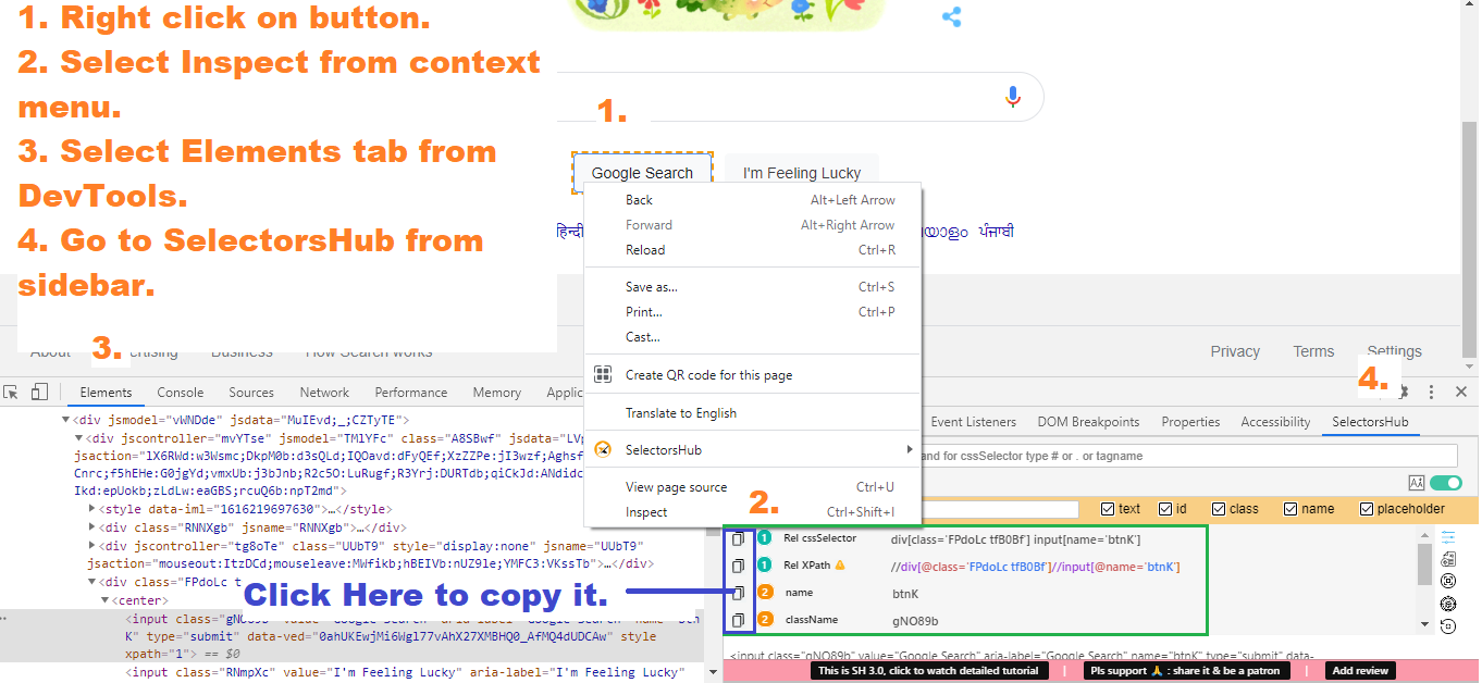 SelectorsHub for chrome - Easy And Free xpath and css selectors in ...